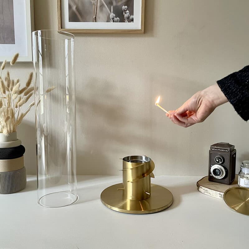 Feu de table bioéthanol, SPIN, argent, Höfats