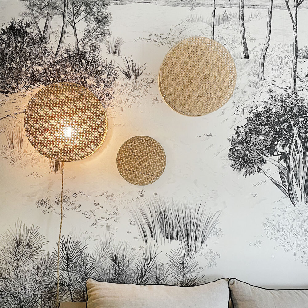 Grande applique en cannage par 3 Anso design